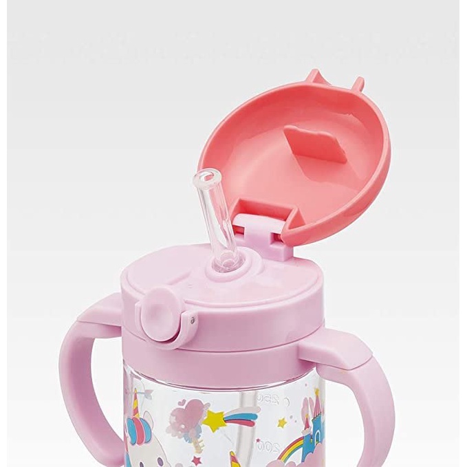 ☆88玩具收納☆日本 484216 Skater KSHW2N 2WAY 獨角獸 吸管水壺折疊手把冷水瓶 370ml特價 | 蝦皮購物