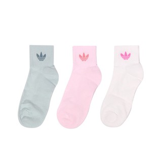 Adidas Mid Ankle Sck 黑白粉綠 三雙入 三葉草 腳踝襪 FM0643 FT8529 | 蝦皮購物