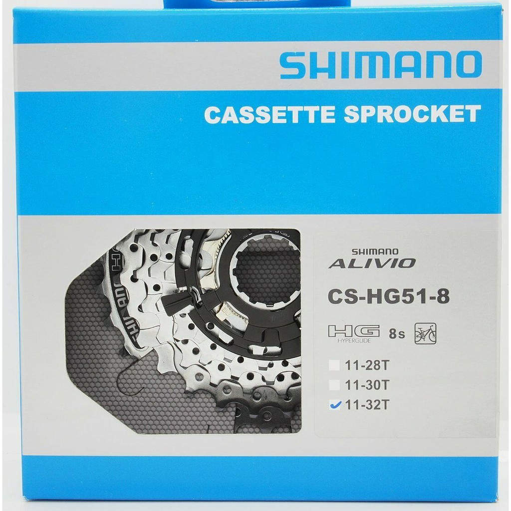 SHIMANO ALIVIO MTB CS-HG51-8 11-32T 8速飛輪 盒裝 | 蝦皮購物