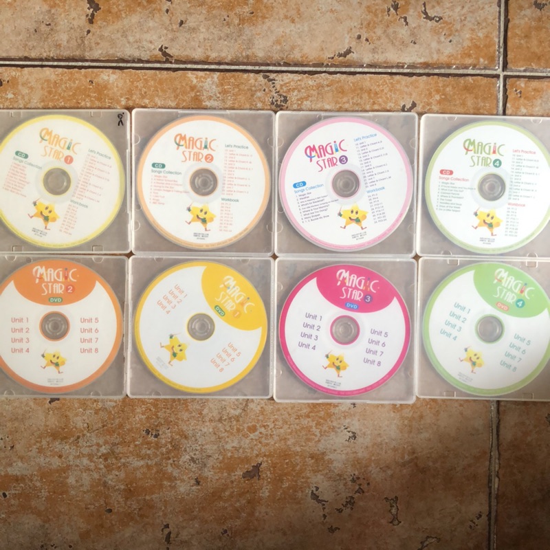 Magic star 1-4冊 CD4片+DVD4片 共8片 ABC 英文字母 英語兒歌 二手 | 蝦皮購物