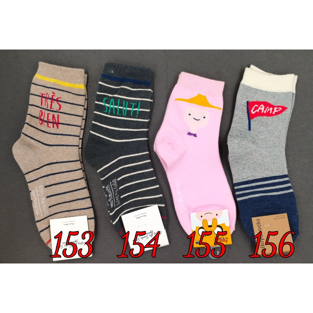 韓國襪子 🔥 韓國 短襪 中筒襪 文青 條紋 點點 現貨 🔥 z153 | 蝦皮購物