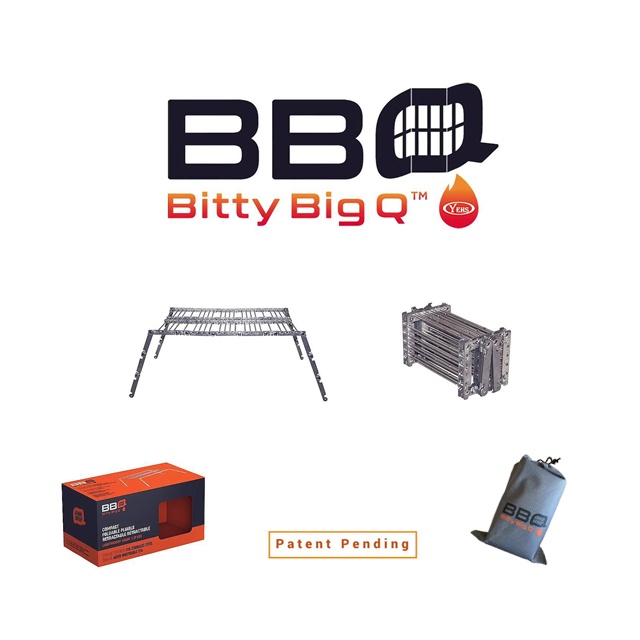 Bitty Big Q 便攜式多功能烤架 #戶外野營 #野營 #烤肉 #柴火燒烤 #增高架 | 蝦皮購物
