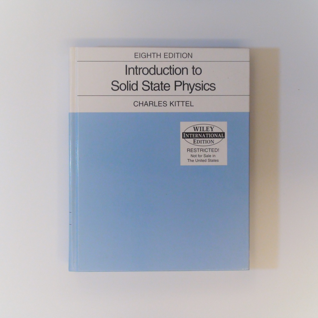 Introduction to Solid State Physics 8th Edition | 蝦皮購物