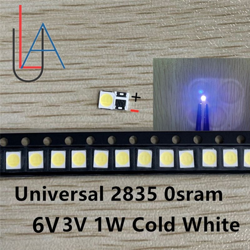 Smd LED 3528 2835 3V 6V 1W 冷白 96LM 巨飛電視維修背光應用 | 蝦皮購物