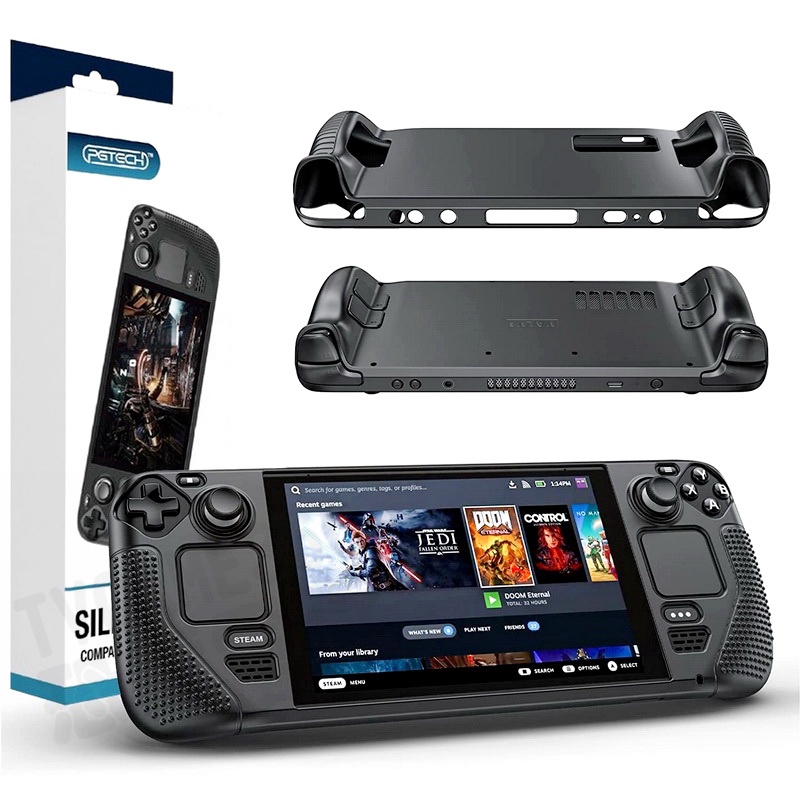 STEAM DECK PGTECH 主機專用 果凍套 矽膠套 保護套 防滑 止滑 黑色 GP-802【台中恐龍電玩】 | 蝦皮購物