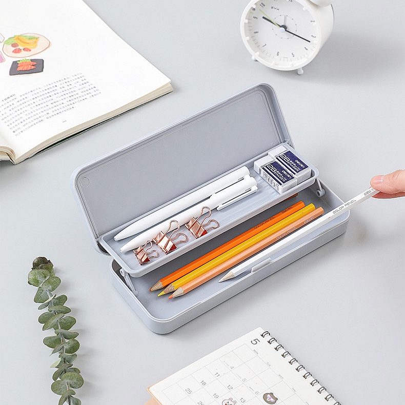 文具制造所 《鑽石切面雙層筆盒》簡約創意鉛筆盒 無痕PP筆盒 文具收納鉛筆盒文具 | 蝦皮購物