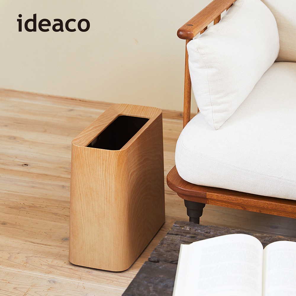 【日本ideaco】橡木紋方形家用垃圾桶-11.5L | 蝦皮購物