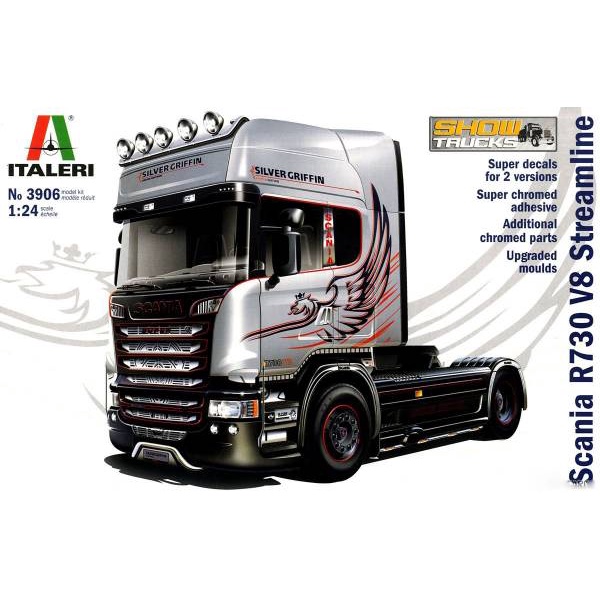 ITALERI 3906 Scania R730 V8 Streamline Silver Griffin 1/24 | 蝦皮購物