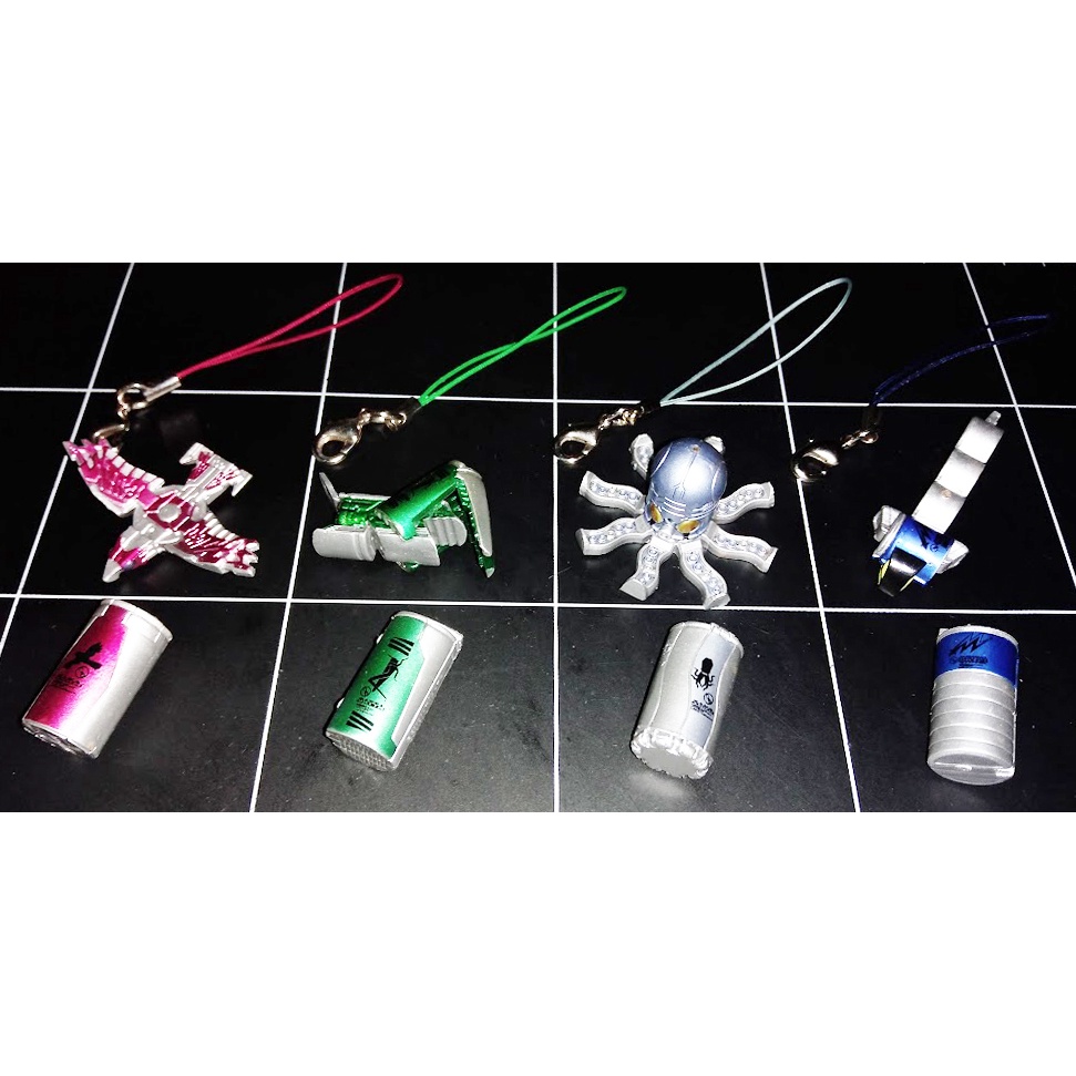 日空版 一番賞 假面騎士 OOO Candroids 罐頭 支援機器人 鷹罐 蝗蟲罐 章魚罐 電鰻罐 吊飾 鎖圈 4種合 | 蝦皮購物