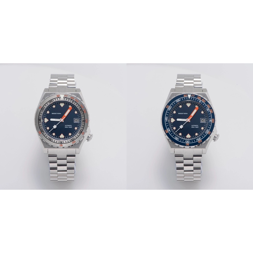 AF Store* Seestern SUB 600T 藍色 面盤 潛水錶 機械錶 200米 陶瓷圈 不鏽鋼 錶帶 | 蝦皮購物