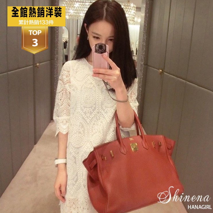 🎀 Hanagirl 全館現貨🧡正韓洋裝🇰🇷氣質繡花法式蕾絲洋裝 A003 花邊裙襬連身裙 ＊長袖洋裝 小禮服 婚禮洋裝 | 蝦皮購物