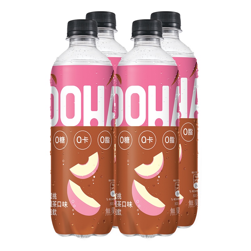 OOHA 氣泡飲(水蜜桃烏龍茶口味) 500ml x 4【家樂福】 | 蝦皮購物
