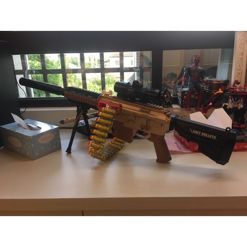 🔥台灣現貨速發🔥 加特林 機槍 軟彈槍 EVA M416 軟彈槍電動連發 軟彈殼 配件 標靶 拋殼槍 玩具手槍 | 蝦皮購物