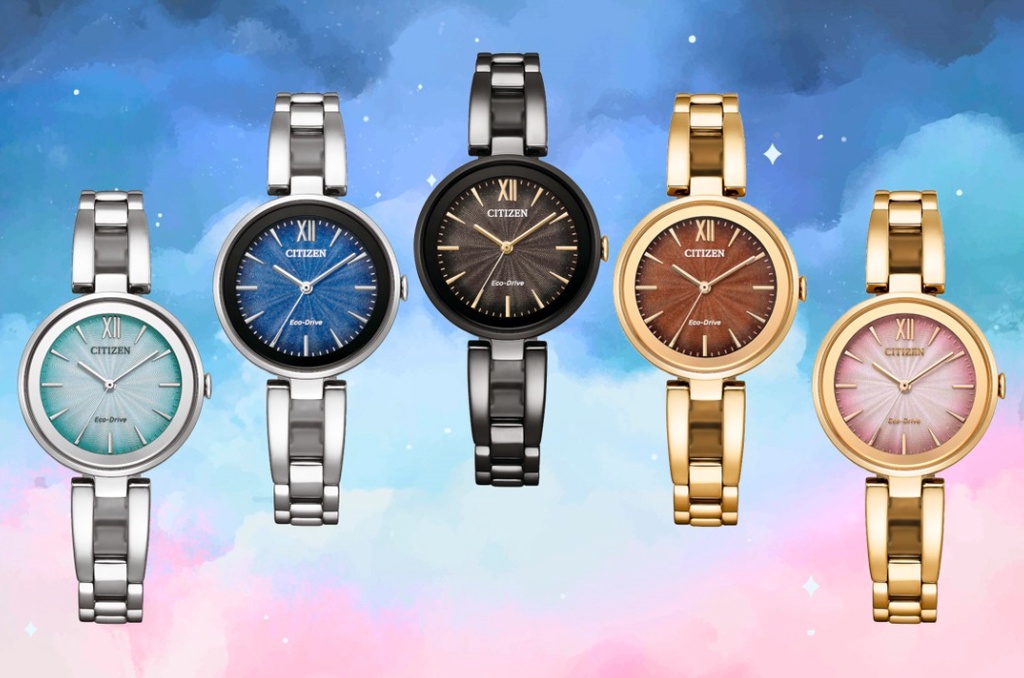 CITIZEN星辰LADYS透明漸層系手鐲光動能腕錶28mm神秘藍黑(EM0807-89L)5色可選 | 蝦皮購物