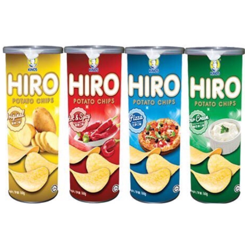 馬來西亞 KINOS HIRO 洋芋片 薯片 160g 原味 披薩 香辣 酸奶油 potato chips | 蝦皮購物