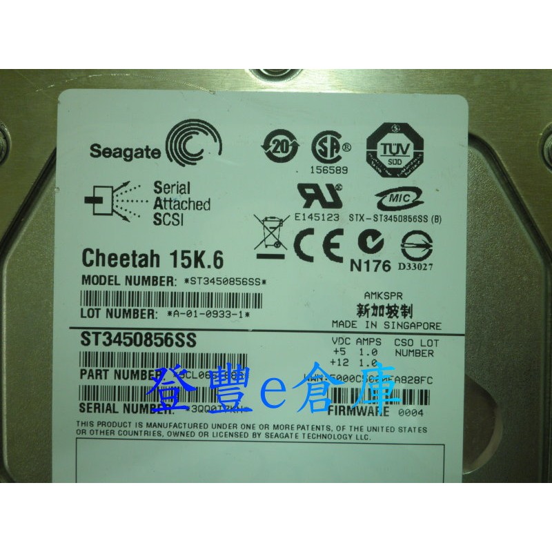 【登豐e倉庫】 YR19 Seagate ST3450856SS 450G SAS 15000轉 硬碟 | 蝦皮購物