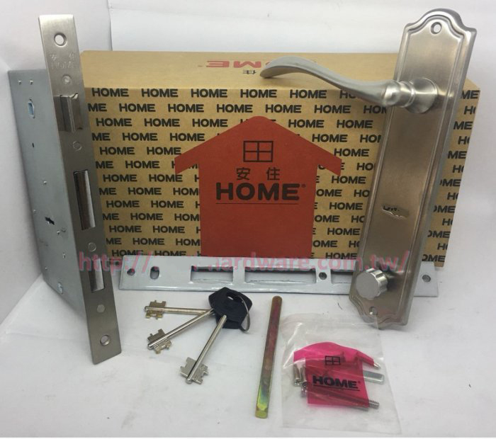 【singcoco】安住 963 葉片式連體鎖 內外鑰匙 附暗閂 不銹鋼面板 C形把手 連體水平鎖 防盜鎖 | 蝦皮購物