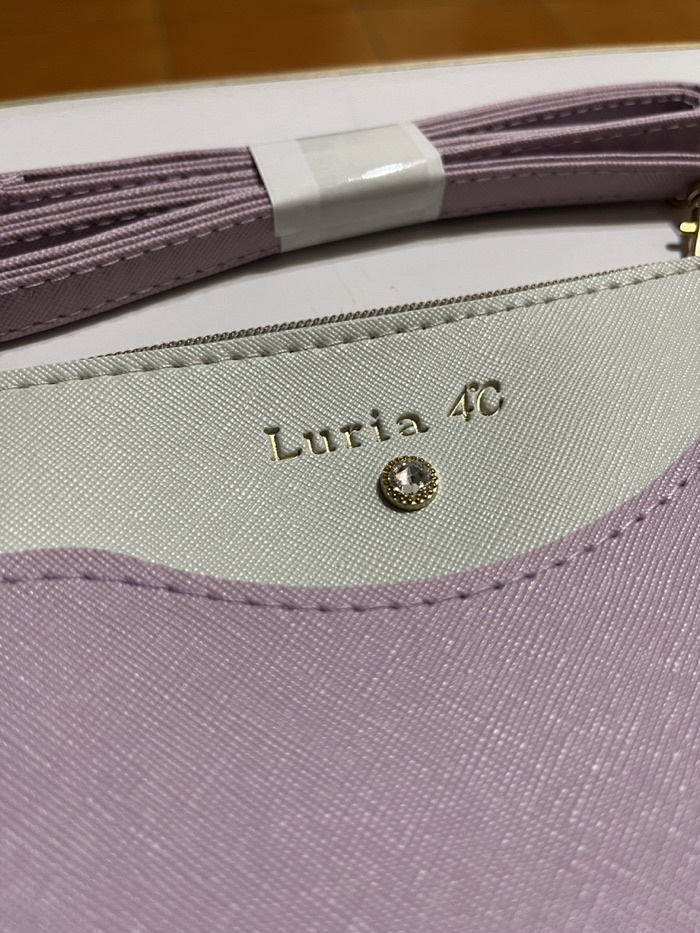 日本Luria 4℃薰衣草粉紫色斜肩包 施華洛世奇水晶十字紋皮質兩用包 SWEET1月號/2017年（不含雜誌） | 蝦皮購物