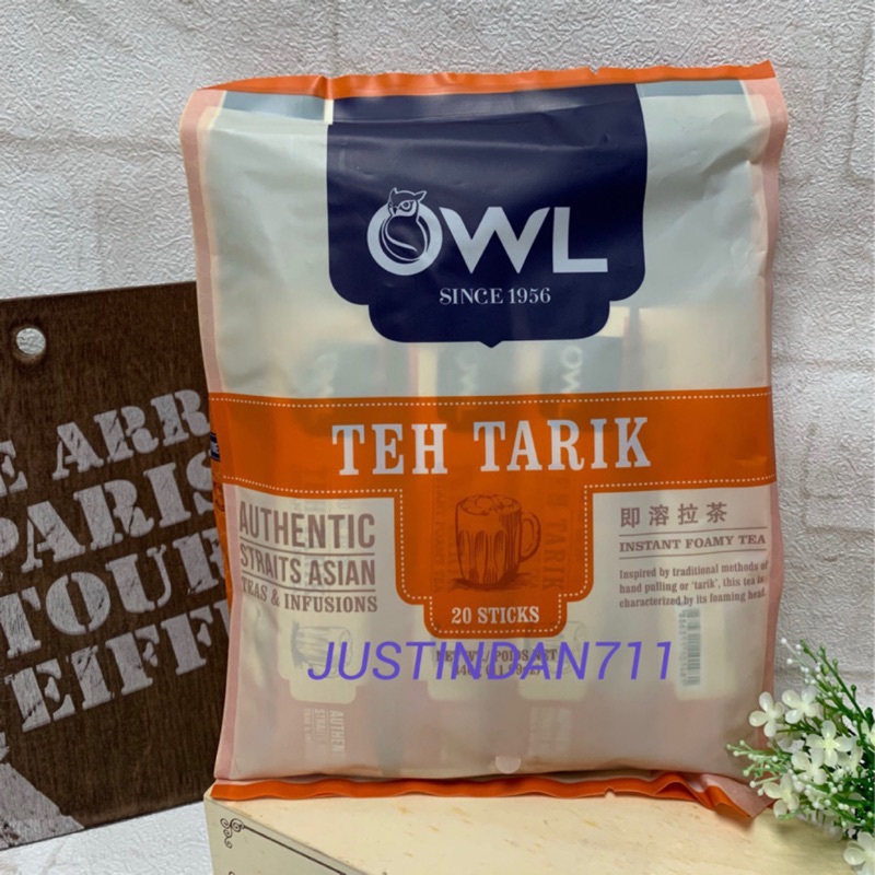 (現貨，長期銷售)貓頭鷹拉茶 OWL Teh Tarik instant foamy tea #奶茶#拉茶 | 蝦皮購物