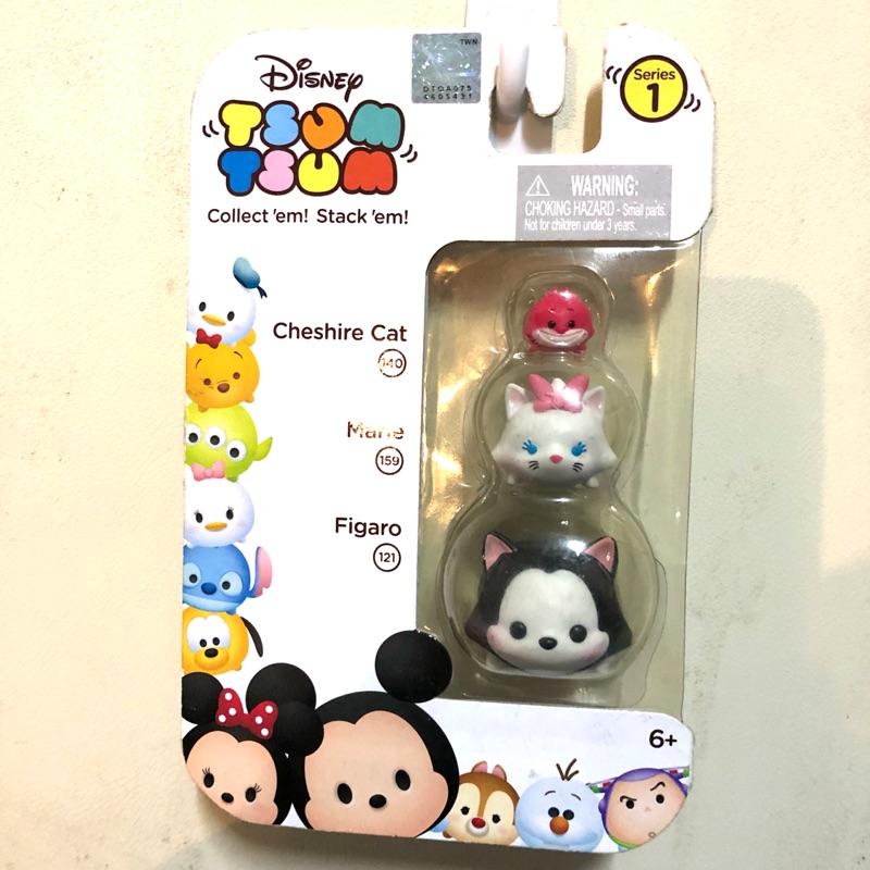 迪士尼 TSUM TSUM 3入包裝 Cheshire Cat Marie Figaro | 蝦皮購物