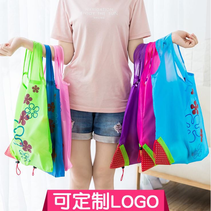 卓如如銅板商店 創意草莓造型 環保購物袋 不塑回收秒收再使用 特價15元個 蝦皮購物