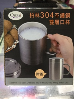 Quasi 柏林304不鏽鋼雙層口杯 附蓋 286ml 400ml 第二代柏林304不鏽鋼雙層口杯 300ML | 蝦皮購物