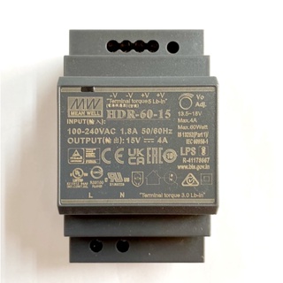 HDR-60-15/ 60W 15V MEAN WELL 階梯式DIN導軌型電源供應器(含稅)【佑齊企業 iCmore】 | 蝦皮購物