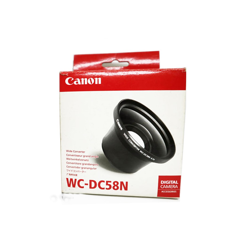 CANON WC-DC58N 原廠廣角鏡(0.7X) 鍍膜抗耀光耐刮傷/銳利度透光高 58mm口徑適用各款 | 蝦皮購物
