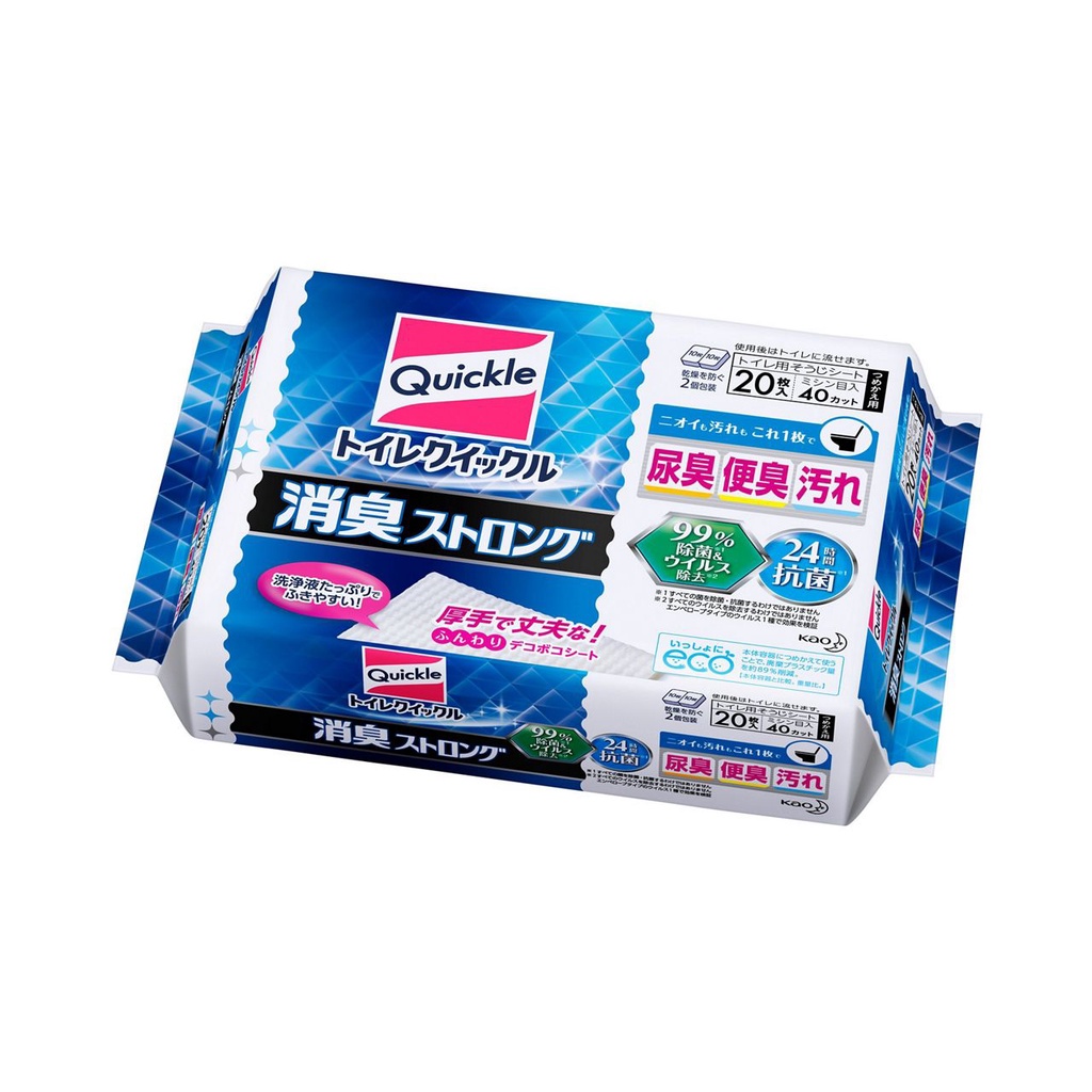 [FMD][現貨] 日本花王 Quickle 除塵拖把 馬桶 廁所 專用 小型除塵拖把 除臭抗菌濕巾 去除尿味 殺菌 | 蝦皮購物