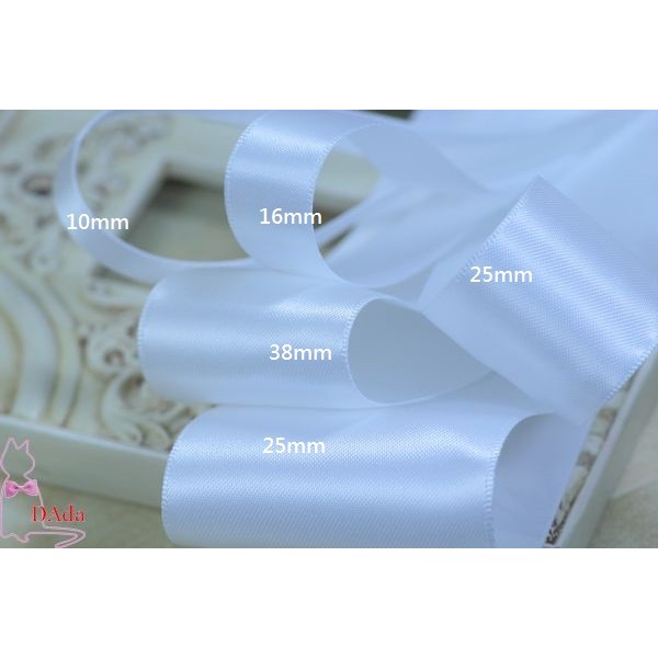 C78006-頂級高密度純白5種尺寸雙面絲光緞帶 | 蝦皮購物