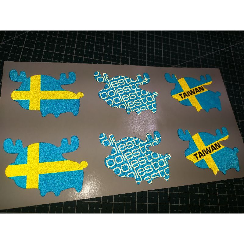 LDS“Volvo 麋鹿反光貼紙 防水 xc40 xc60 xc90 s60 v60 瑞典國旗 可訂做 | 蝦皮購物