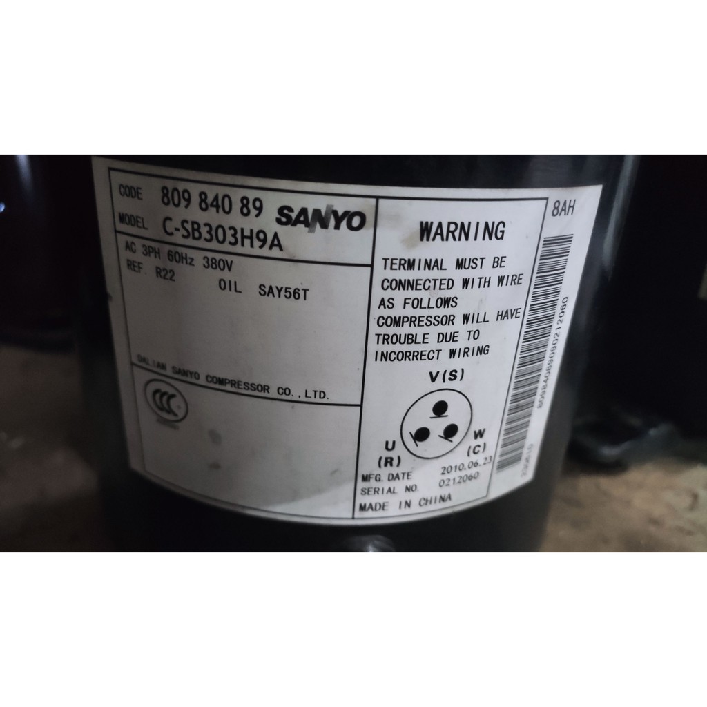 三洋 SANYO C-SB303H9A 商用中古二手定頻冷氣渦捲式壓縮機 | 蝦皮購物