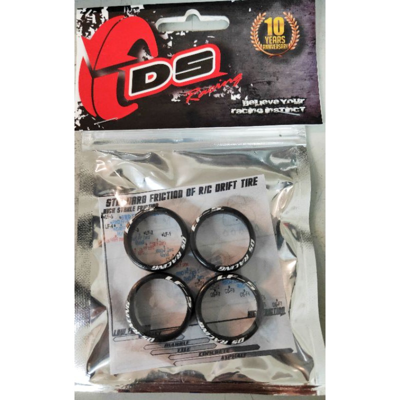 DS RACING DRIFT TIRE甩尾胎 MINI-Z輪框專用 4顆裝 2寬2窄(MI-LF5) 胎側有白字 | 蝦皮購物