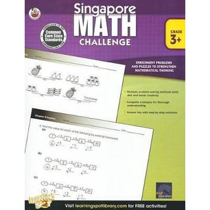 Singapore MATH Challenge Grade 3+ 數學練習本 | 蝦皮購物
