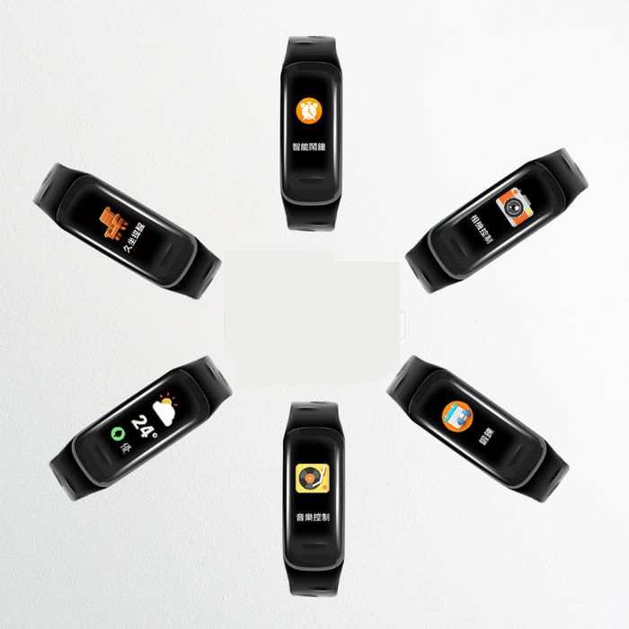 HANLIN IP67 門禁防水心率運動手環 智慧手錶 測量心率 計步器 睡眠監測 鬧鐘 運動模式 簡訊 FB line | 蝦皮購物