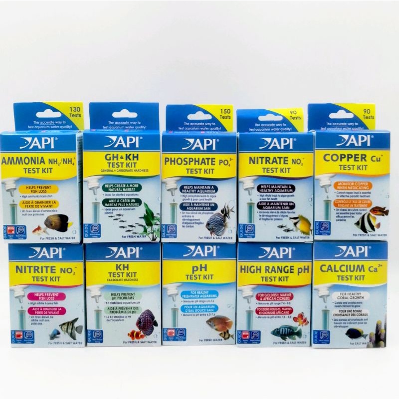 【彩虹騎士】API魚博士 PO4/NH3 NH4/CU/KH/GH/NO2/NO3/PH/CA 測試劑 測試 | 蝦皮購物