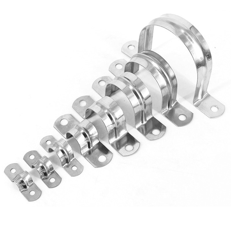 【singcoco】大尺寸 304 U型管束 不鏽鋼管夾 白鐵管夾 歐姆 水管 PVC管固定夾 管夾 管束 | 蝦皮購物