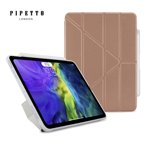 Pipetto iPad Air 10.9吋第4/5代/Air 11吋 Origami 多角度保護套(內建筆槽)-玫瑰金 | 蝦皮購物