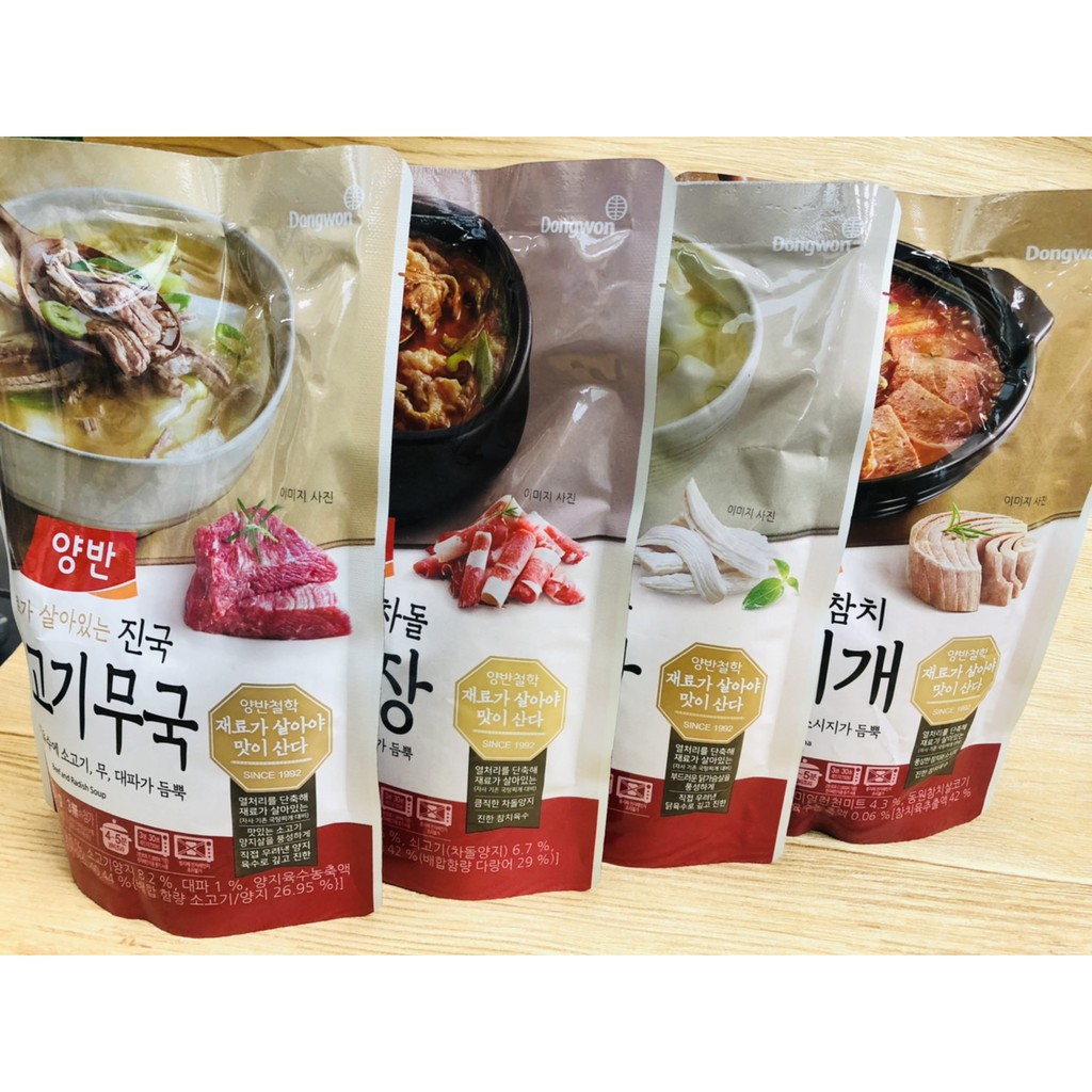 現貨 韓國dongwon東遠 韓式辣牛肉湯/鮪魚韓式部隊鍋/韓式燉雞湯/韓式牛肉蘿蔔湯/韓牛牛骨雪濃湯 460g | 蝦皮購物
