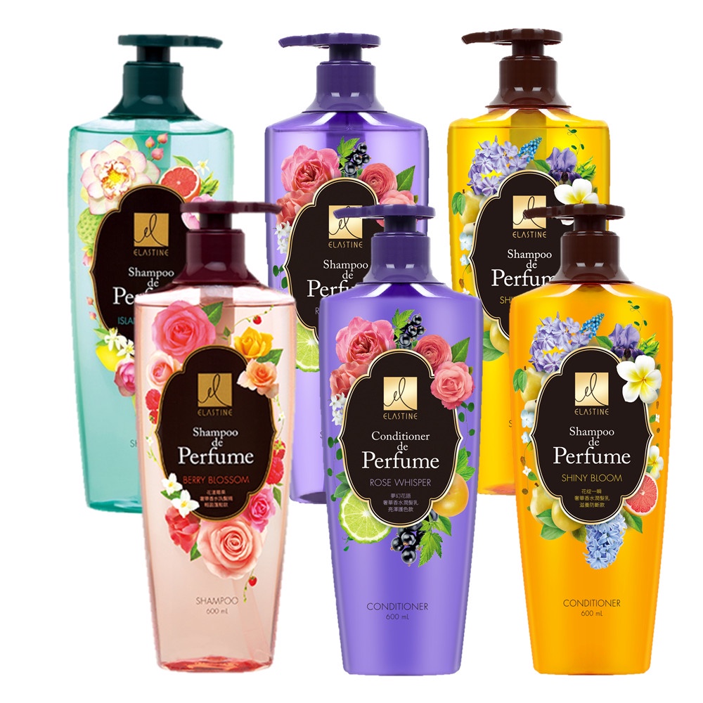 韓國Es Elastine香水洗髮精600ml-島嶼花園控油/花漾莓果蓬鬆/夢幻花語護色/花綻奢華防斷 | 蝦皮購物