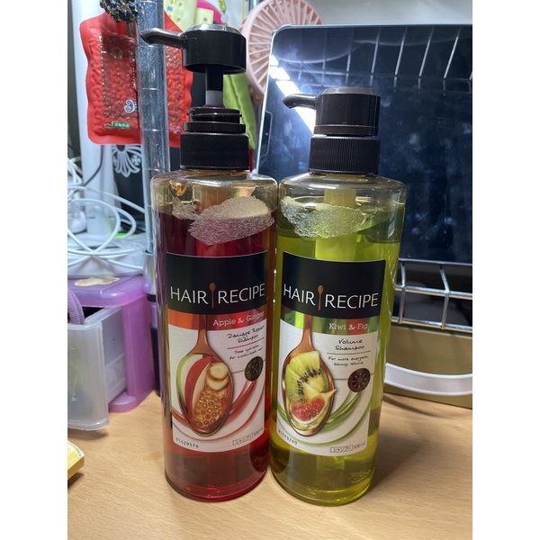 Hair Recipe生薑蘋果-防斷滋養/奇異果香無花果-清爽蓬鬆洗髮露530ml | 蝦皮購物
