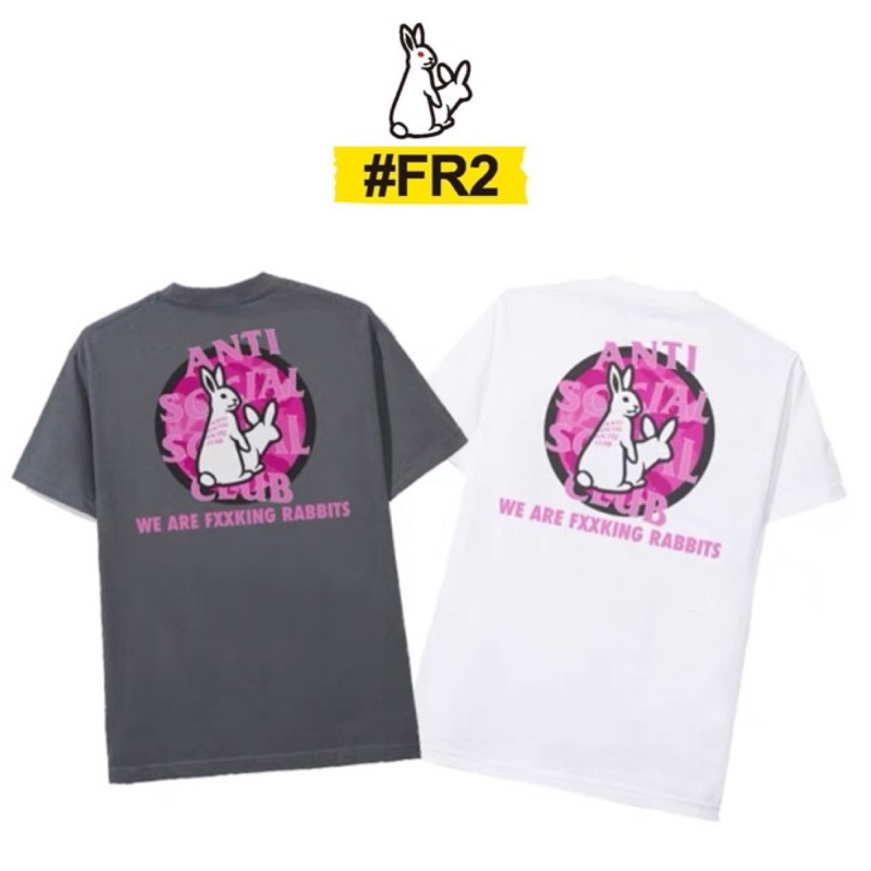 現貨🇯🇵FR2 聯名 ASSC FUCKING RABBITS 性愛白兔印花 短袖T恤潮流 滑板 限量 兔子 桃紅 | 蝦皮購物