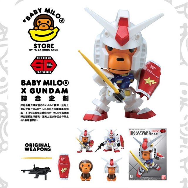 台灣魂商店限定 Baby Milo 聯名 SD RX-78-1 鋼彈 | 蝦皮購物