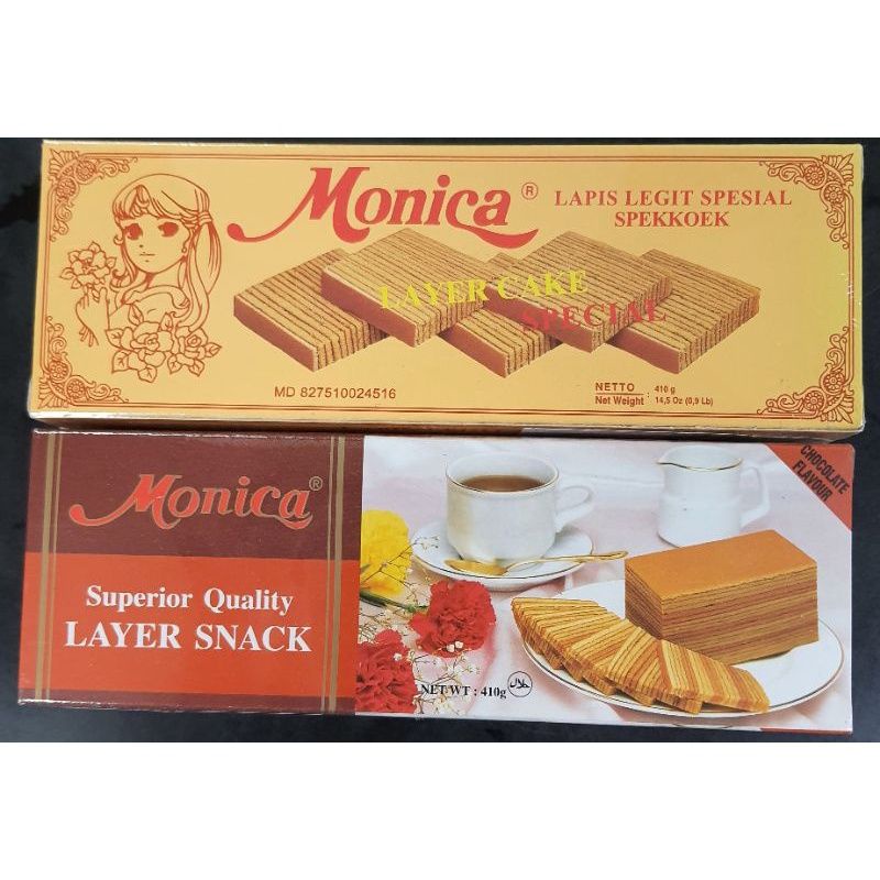 Kue Lapis MONICA Layer Cake Special / Rasa Coklat 印尼千層蛋糕 | 蝦皮購物