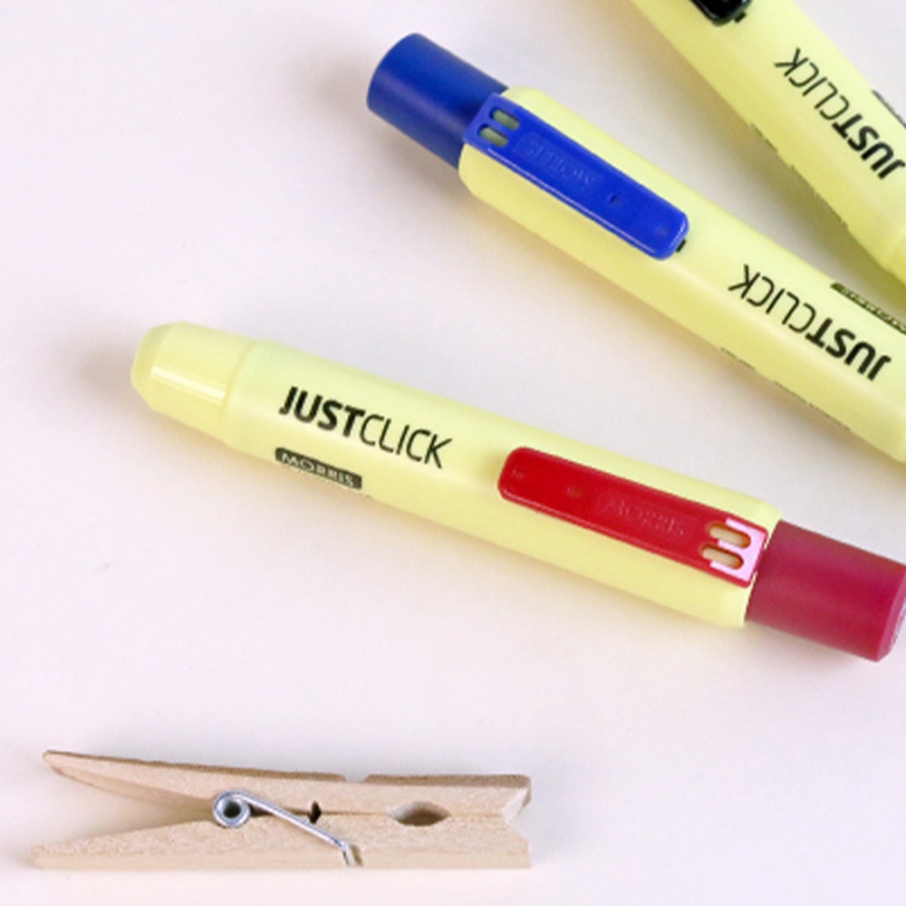 【MORRIS 官方旗艦店】 按壓式奇異筆M2(1.5mm_紅/黑/藍)｜Just Click系列 速乾 喀擦筆 韓國製 | 蝦皮購物