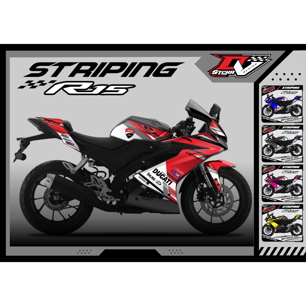 貼紙條紋清單半變體 R15 V3 R15 VVA-STICKER R15 V3 | 蝦皮購物