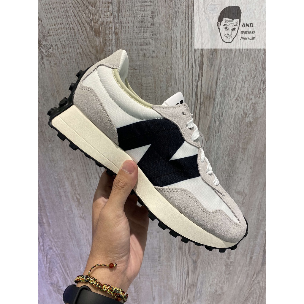 【AND.】NEW BALANCE 327 NB 米白 奶油底 海鹽藍 休閒 穿搭 女款 MS327FE-D | 蝦皮購物