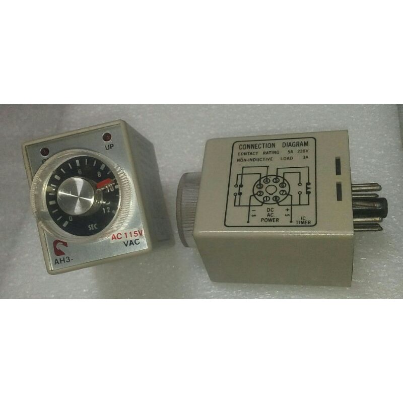 🌞二手現貨保固 TIMER限時繼電器AH3-12S AC110-115V定時器30M 12VDC計時器ON-UP指示燈 | 蝦皮購物