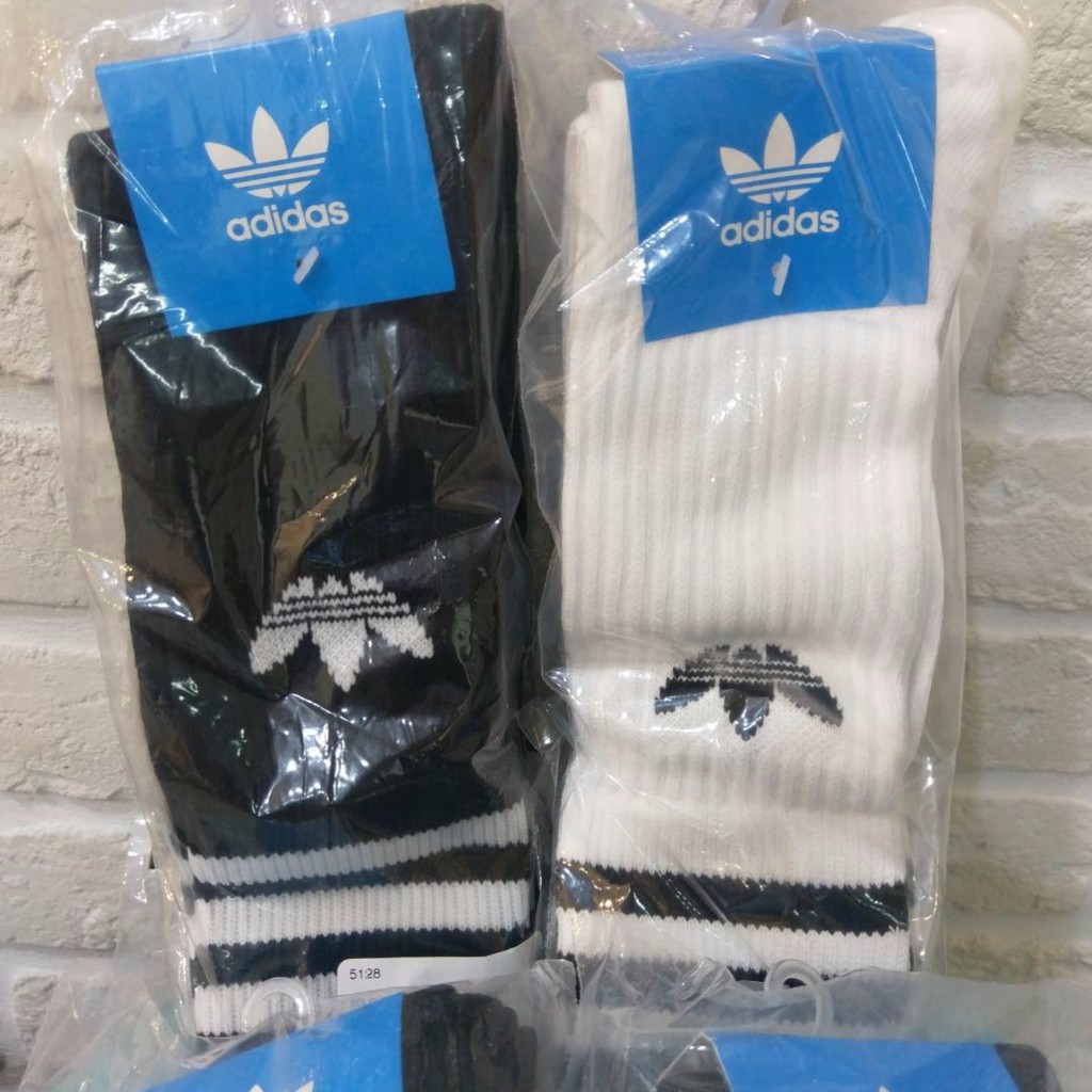 「i」【現貨】愛迪達Adidas Originals Crew Sock三葉草 白S21489黑S21490 男女 長襪 | 蝦皮購物