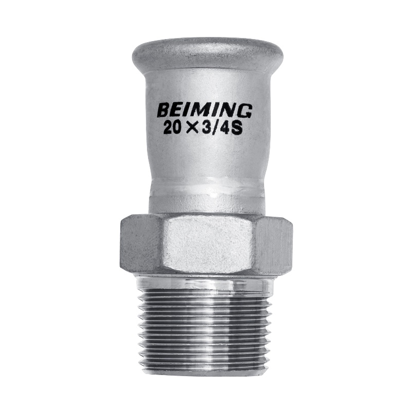 北名 BEIMING 不鏽鋼壓接零件 ST壓接 熱水管另件配管 壓著接頭 外牙接頭 | 蝦皮購物